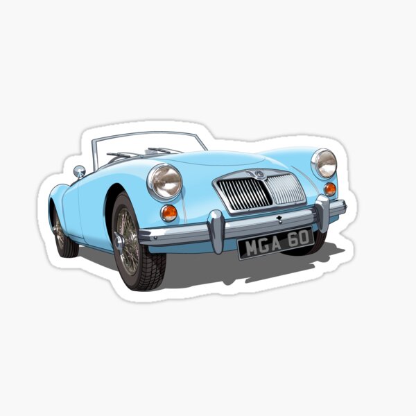 "MGA in light blue" Sticker for Sale by candc-retro | Redbubble