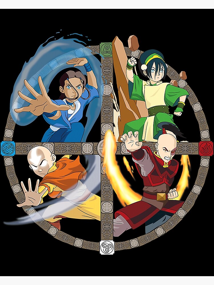 "Avatar The Last Airbender All Characters" Poster for Sale by ...
