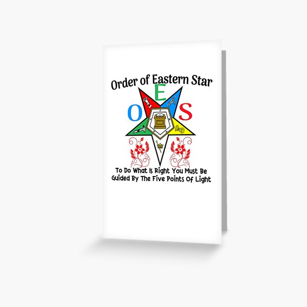 " OES Order Of The Eastern Star Logo Sisterhood " Greeting Card for ...