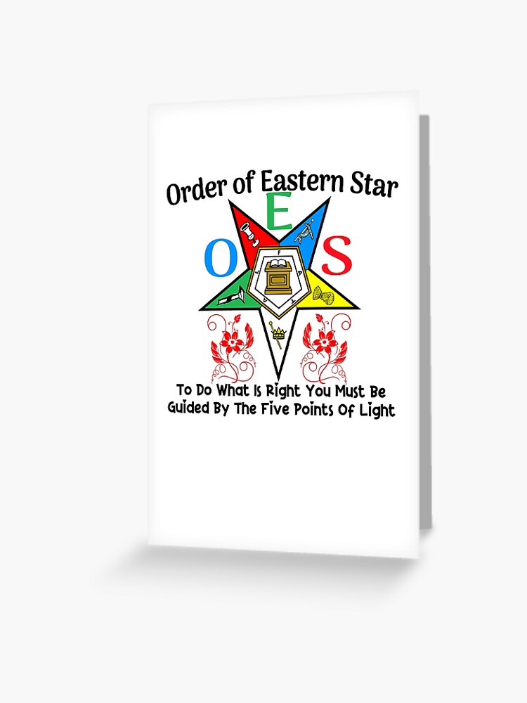 " OES Order Of The Eastern Star Logo Sisterhood " Greeting Card for ...