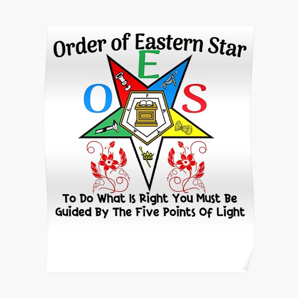 " OES Order Of The Eastern Star Logo Sisterhood " Poster for Sale by ...