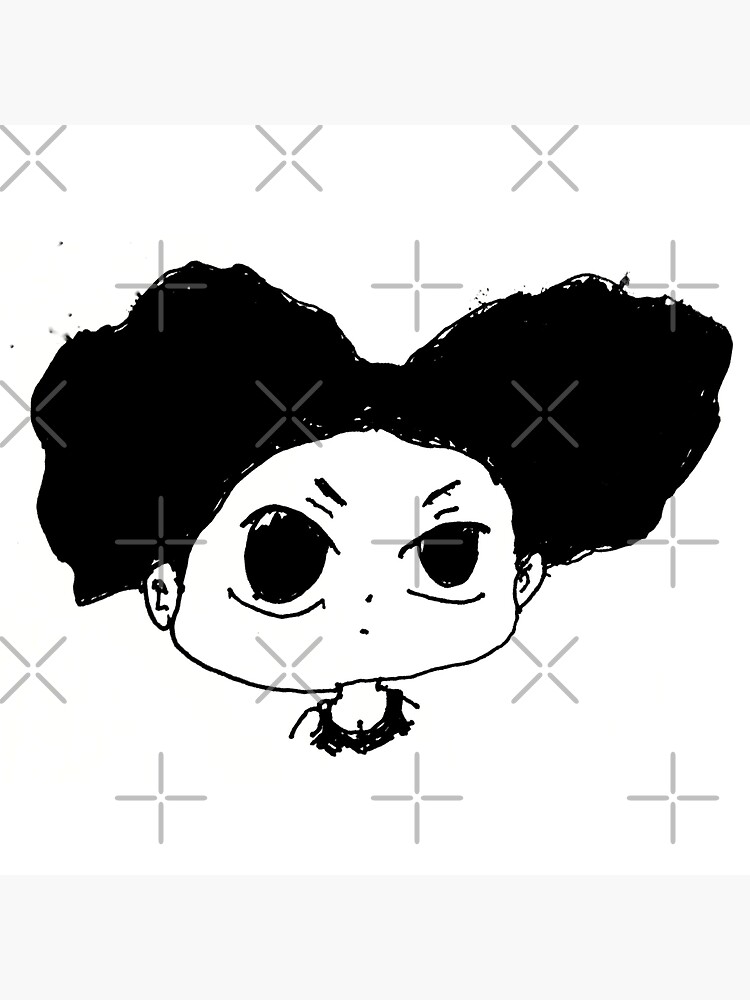 "Chibi girl with 2 parts afro ponytail " Sticker for Sale by Cesardyart ...