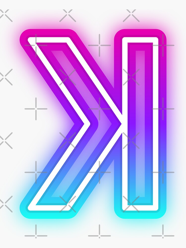 "White K backward letters" Sticker for Sale by CorneliusDesign | Redbubble