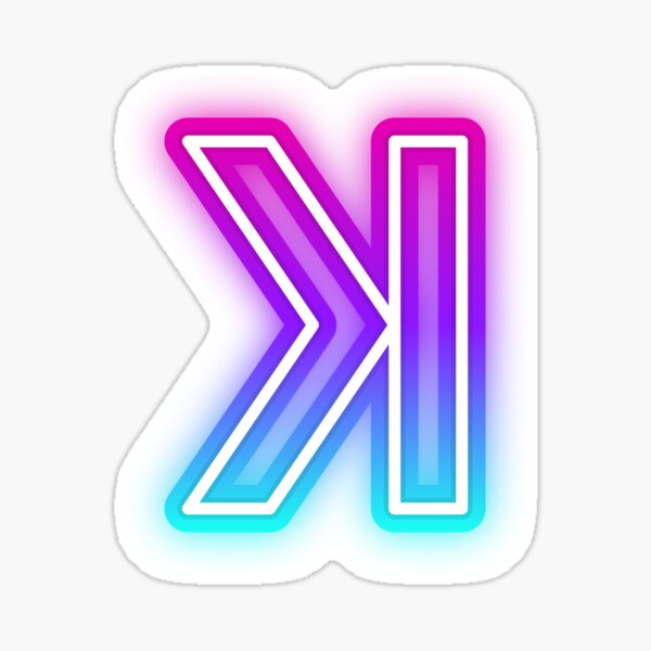 "White K backward letters" Sticker for Sale by CorneliusDesign | Redbubble