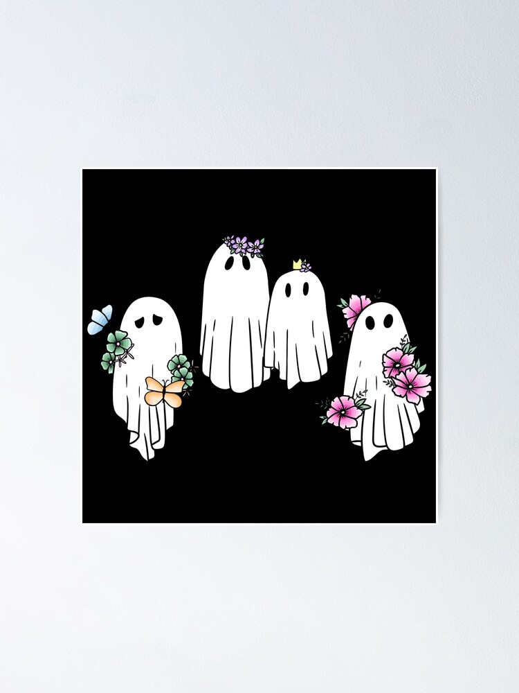 "Cute Sheet Ghosts " Poster for Sale by PirateJam | Redbubble