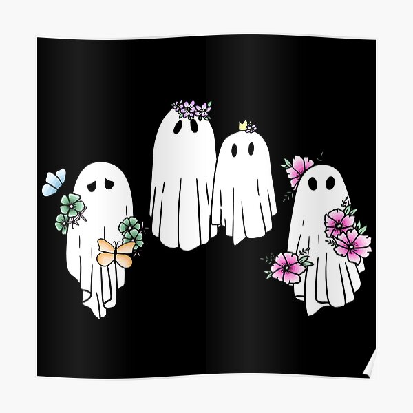 "Cute Sheet Ghosts " Poster for Sale by PirateJam | Redbubble