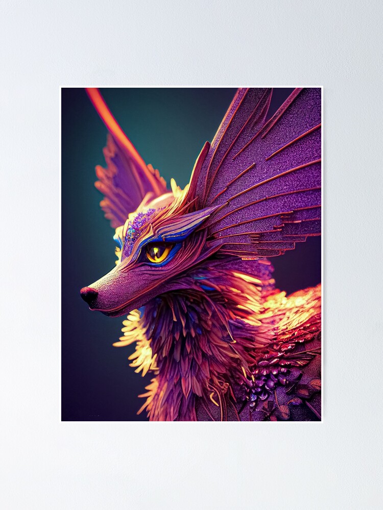 "Fox Griffon Hybrid" Poster for Sale by Crea-Artopia | Redbubble
