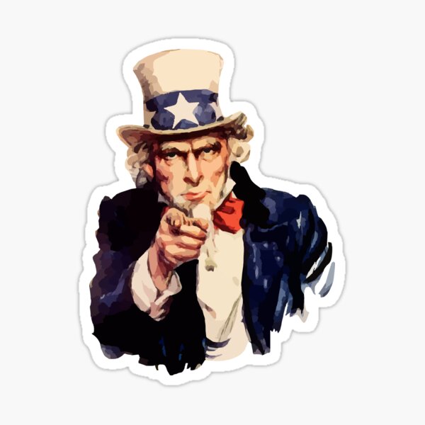 "Real American Uncle Sam" Sticker for Sale by mhmtcaliskan | Redbubble