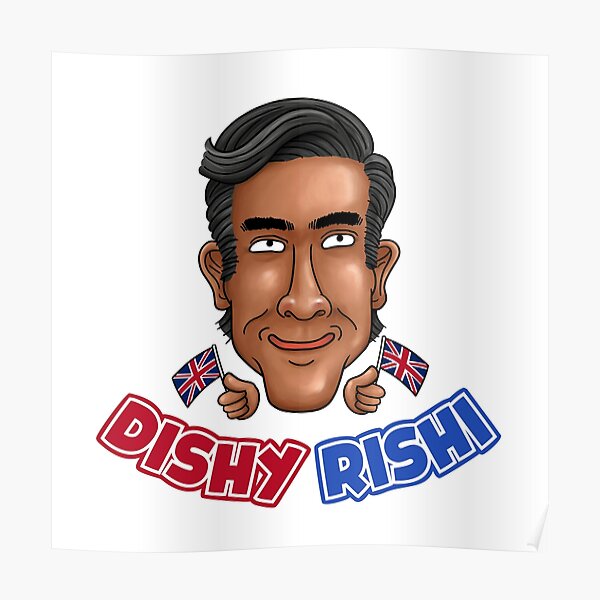 "Dishy Rishi Sunak British Flag" Poster for Sale by Lakisha0326 | Redbubble
