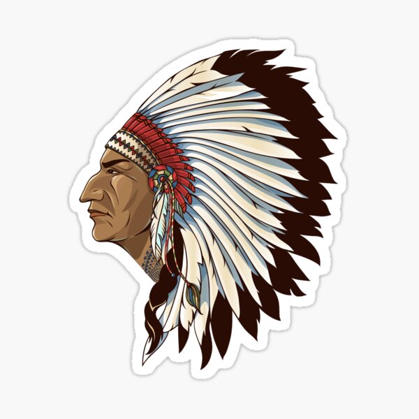 "Native American heritage month-indian apache-indian man" Sticker for ...