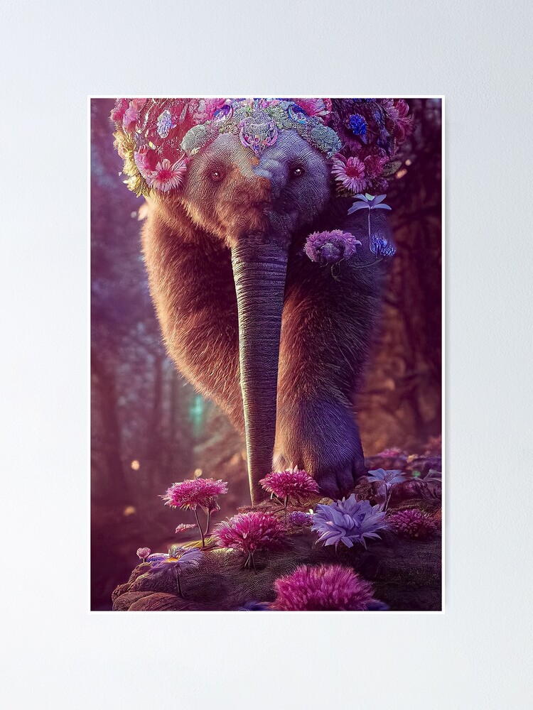 "Elephant Bear Hybrid" Poster for Sale by Crea-Artopia | Redbubble