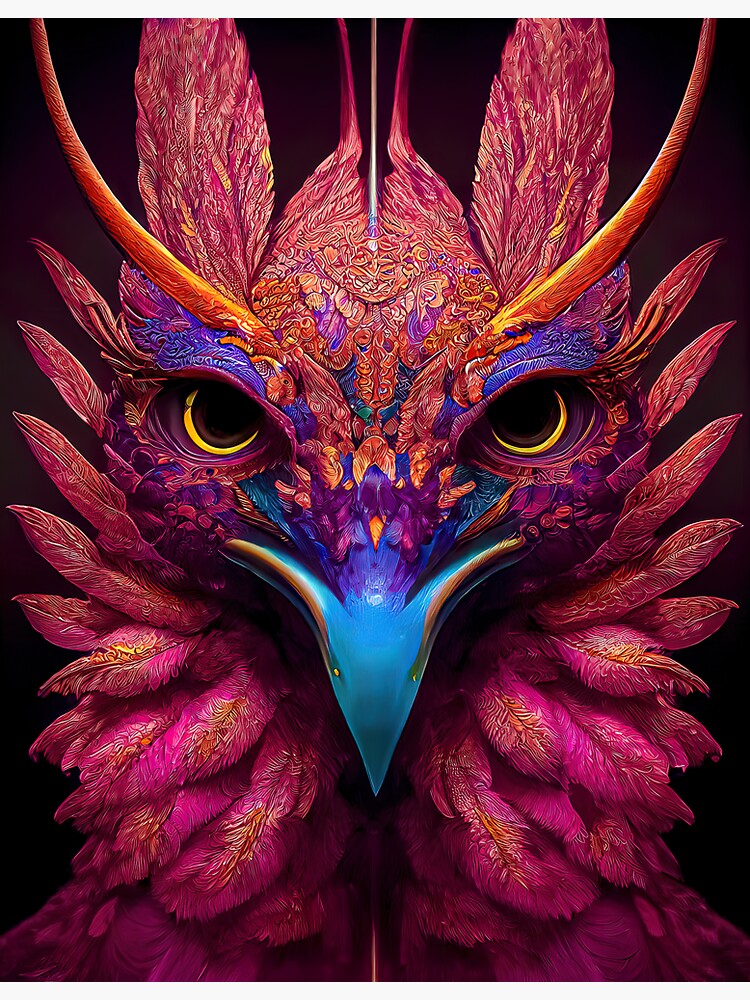 "Phoenix Hybrid Bird" Sticker for Sale by Crea-Artopia | Redbubble