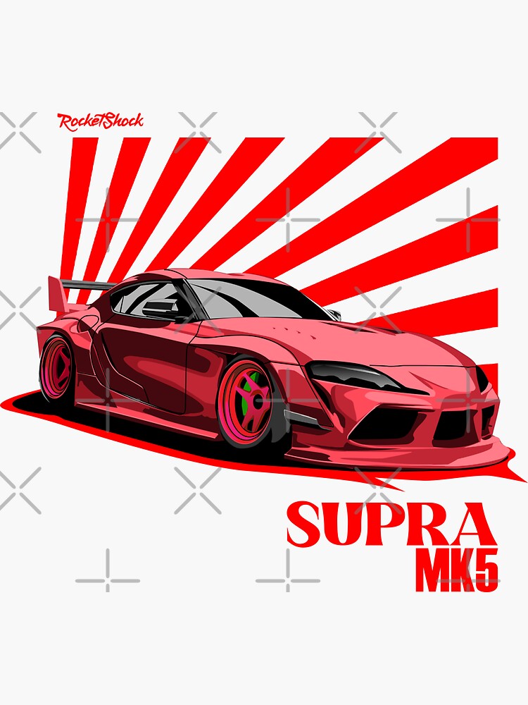 "SUPRA MK5 A90 2023" Sticker for Sale by ASAKDESIGNS | Redbubble
