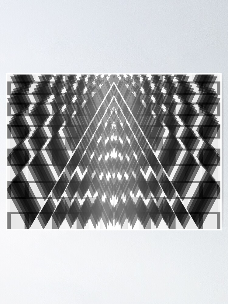 "Geometry 1a - Black and White Design" Poster for Sale by Gruff-Llonydd ...