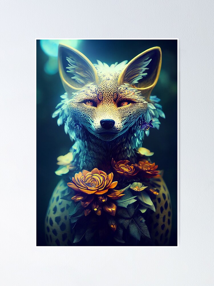 "Leopard Fox Hybrid" Poster for Sale by Crea-Artopia | Redbubble