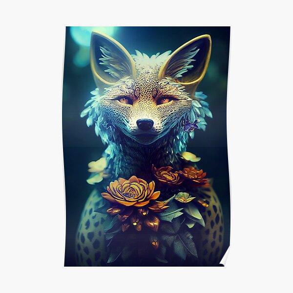 "Leopard Fox Hybrid" Poster for Sale by Crea-Artopia | Redbubble
