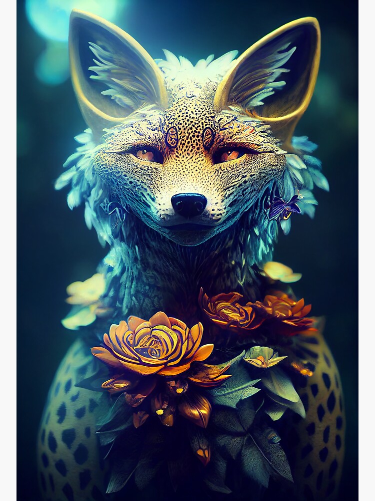 "Leopard Fox Hybrid" Sticker for Sale by Crea-Artopia | Redbubble