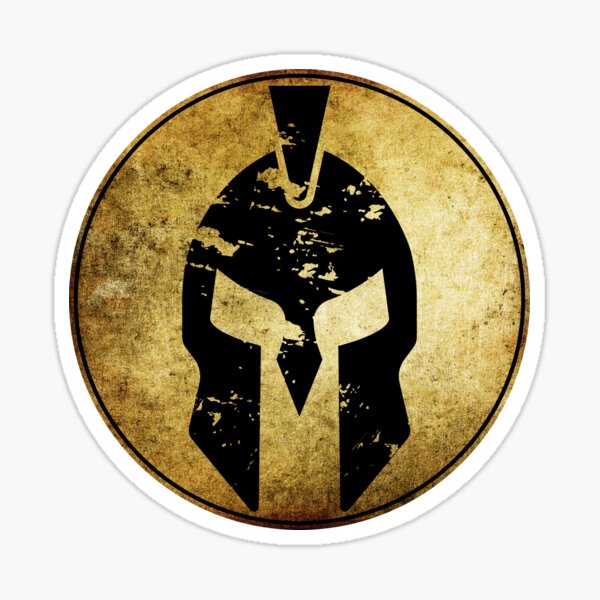 "Spartan Helmet Black Vintage Style" Sticker for Sale by Yiorgosnj13 ...