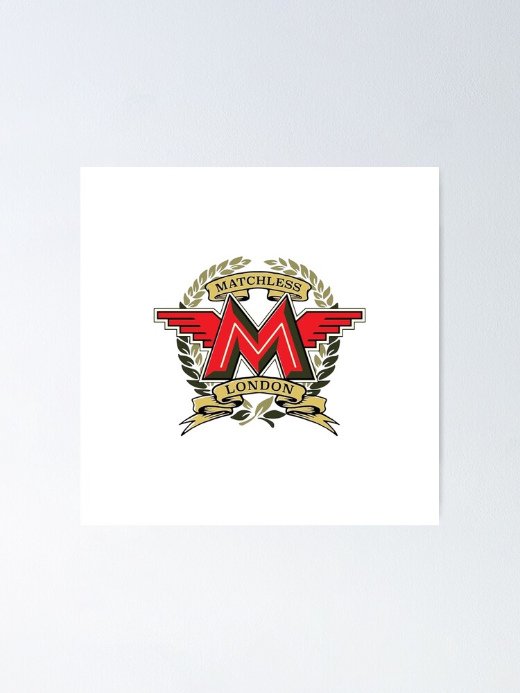 "classic matchless motorcycle logo." Poster for Sale by rubyharsmen ...
