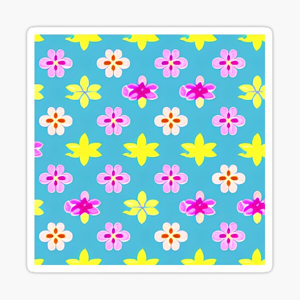"Weird flowers daisy pattern" Sticker for Sale by WeirdPatterns | Redbubble