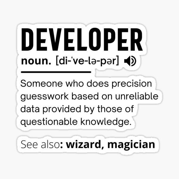 Developer Dictionary Definition Funny Developers Design Ideal For Programmers And Coders 