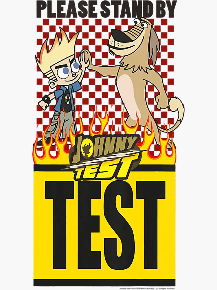 "Kids Johnny Test - Please Stand By.png" Sticker for Sale by ...
