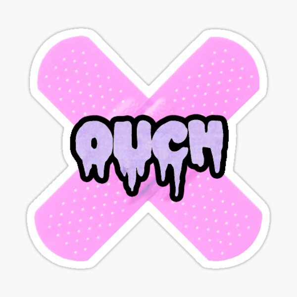 "Ouch! " Sticker for Sale by fugufish | Redbubble