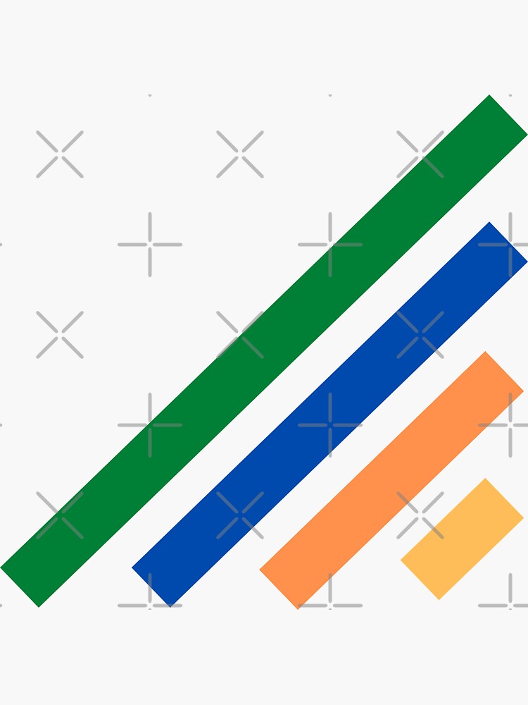 "4 - Coloured Stripes" Sticker for Sale by Arrow60 | Redbubble