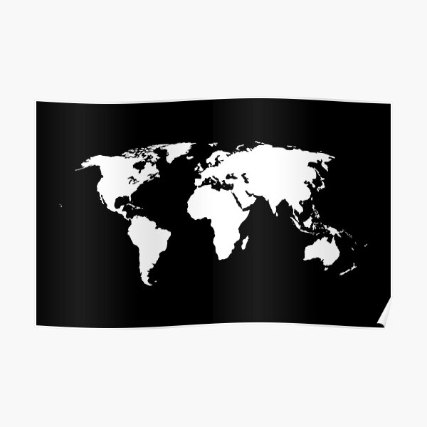 "World Map White" Poster for Sale by GGlobeStudio | Redbubble
