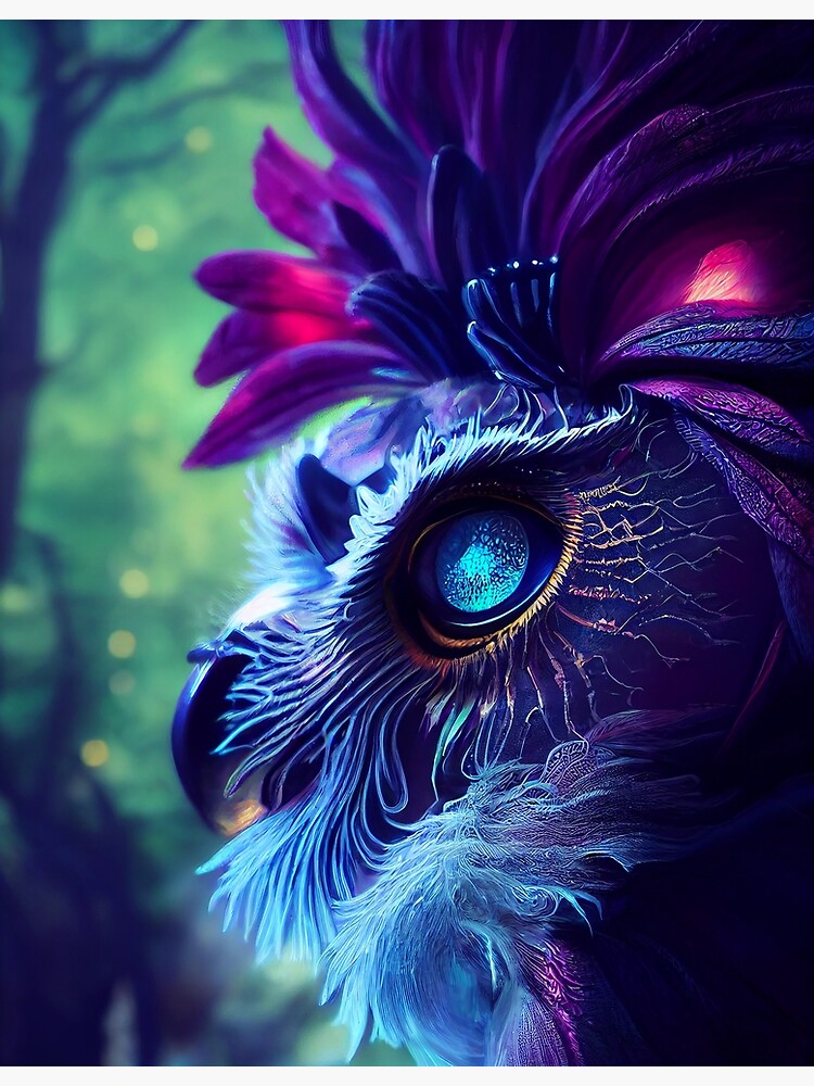 "Lion Hybrid Owl" Poster for Sale by Crea-Artopia | Redbubble