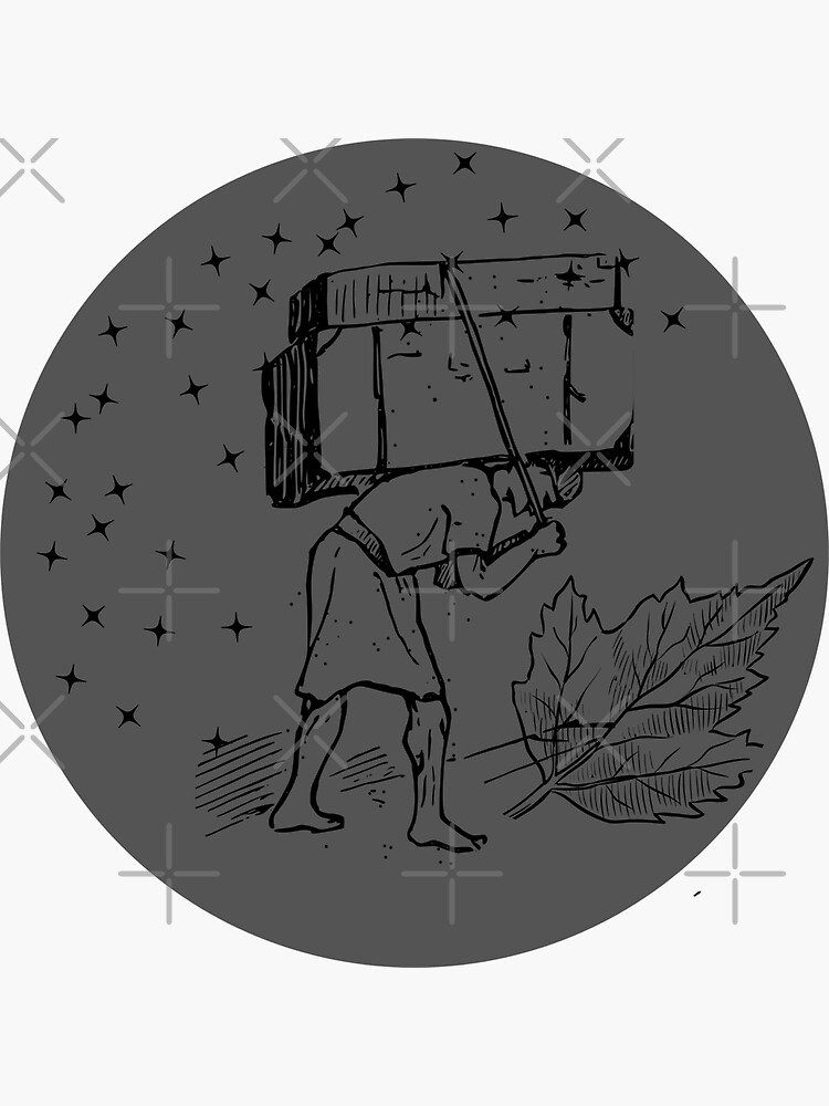 "Old Man Carrying Box" Sticker for Sale by Arrow60 | Redbubble
