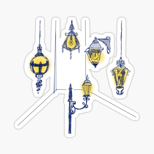 "hanging lights lit" Sticker for Sale by shik-hah | Redbubble
