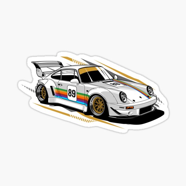 "Classic 911 964 RWB JDM Tuning Car" Sticker for Sale by ...