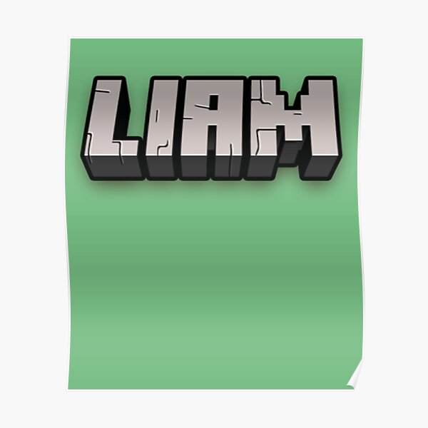 Póster «Liam - Etiqueta de nombre de Minecraft - Etiqueta de nombre de ...