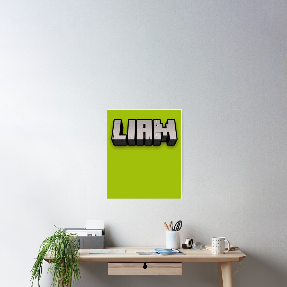 Póster «Liam - Etiqueta de nombre de Minecraft - Etiqueta de nombre de ...