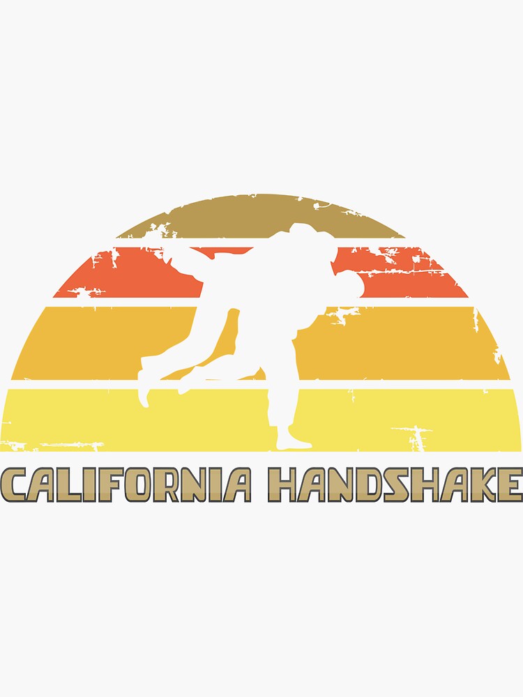 "California Handshake Ippon" Sticker for Sale by LemonCrete | Redbubble