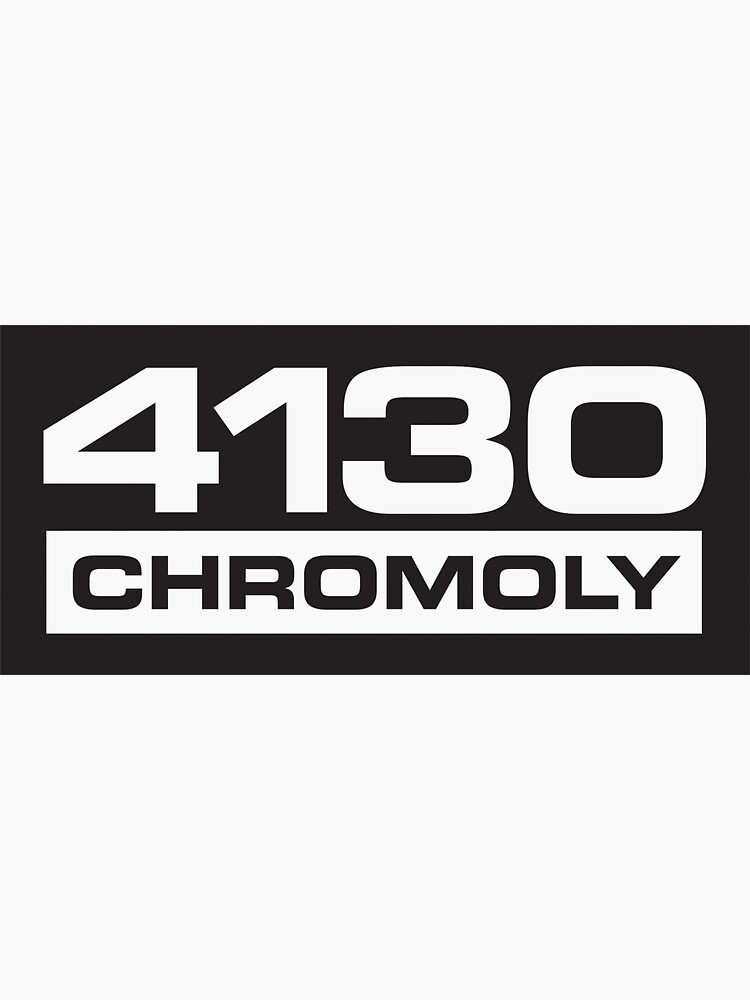"4130 Chromoly Steel Logo Black" Sticker for Sale by lonniewilcox ...
