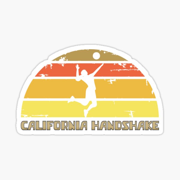 "California Handshake Volleyball" Sticker for Sale by LemonCrete ...