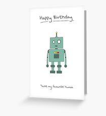 Robot Pun Greeting Cards | Redbubble
