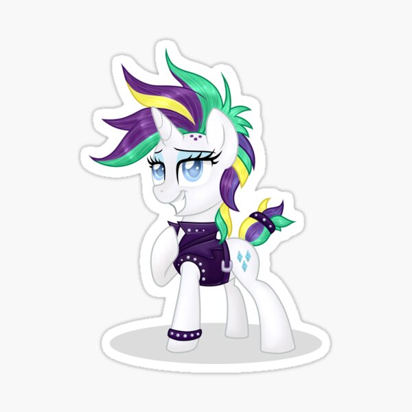 "Punk Rarity - MLP " Sticker for Sale by AureliaCCutiees | Redbubble