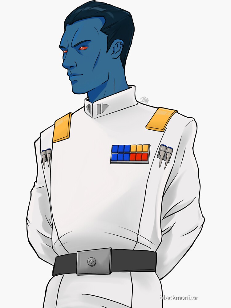 "Grand Admiral Thrawn" Sticker for Sale by blackmonitor | Redbubble