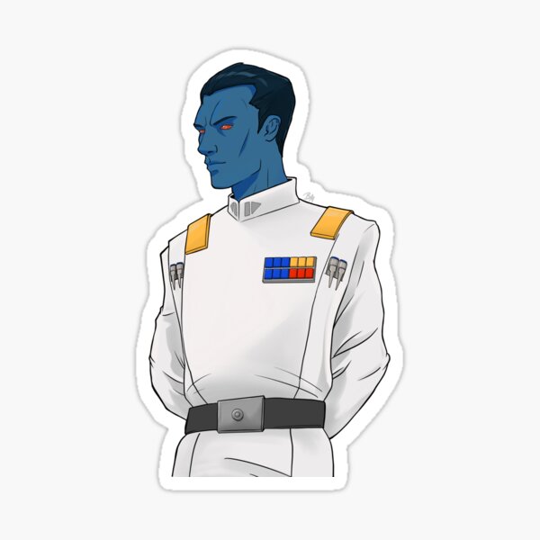 "Grand Admiral Thrawn" Sticker for Sale by blackmonitor | Redbubble