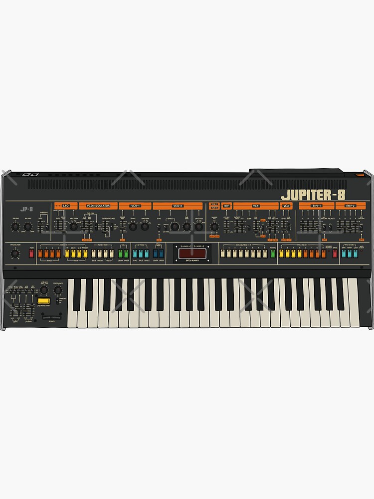 "Jupiter-8 (JP-8) Synthesizer" Sticker for Sale by GoodnRich | Redbubble