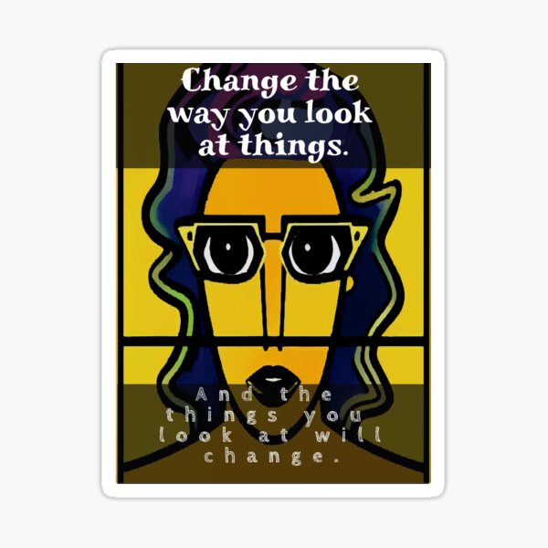 "Change your perspective" Sticker for Sale by Arclinel | Redbubble