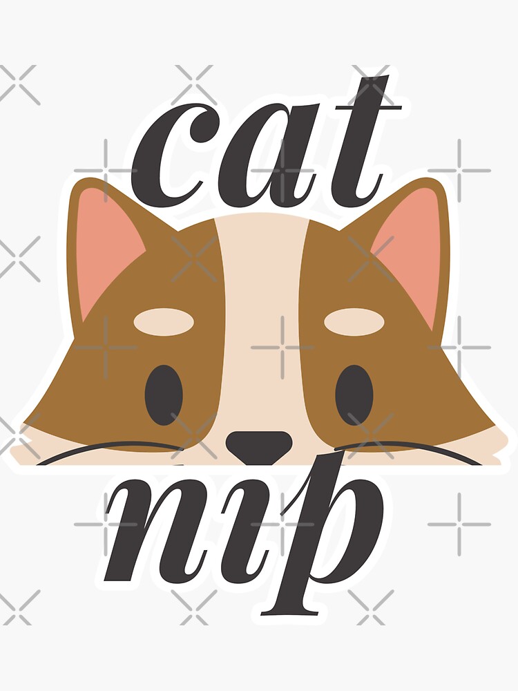 "Cat Nip, Peeking Cat, Cute Nip Cat" Sticker for Sale by GalleryHeart | Redbubble