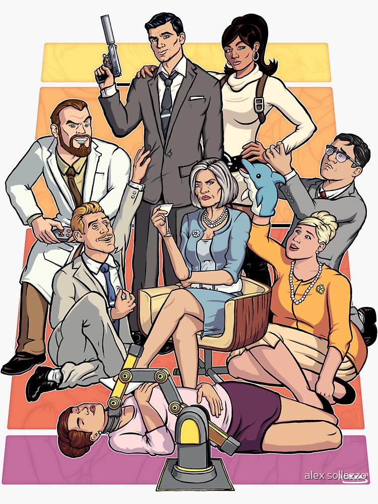 "Archer" Sticker for Sale by alexsollazzo | Redbubble