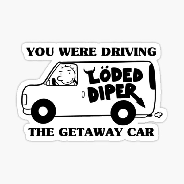 "Rodrick Heffley Loded Diper x Taylor Swift Getaway Car [Book]" Sticker ...