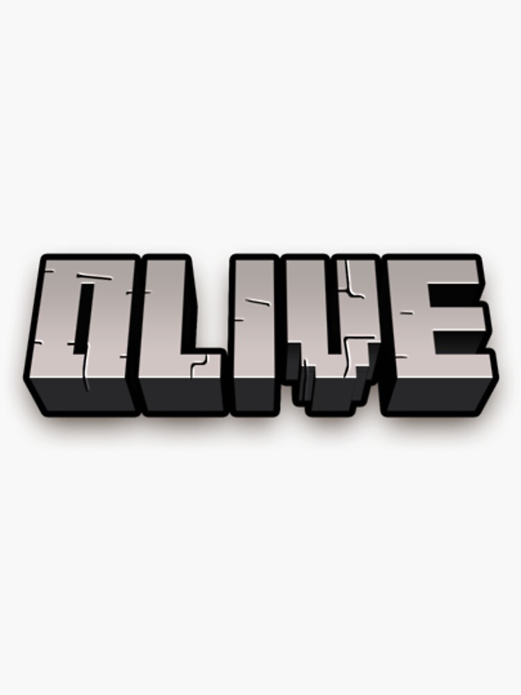 "Olive - Minecraft Nametag - Olive Minecraft Name Label" Sticker for ...