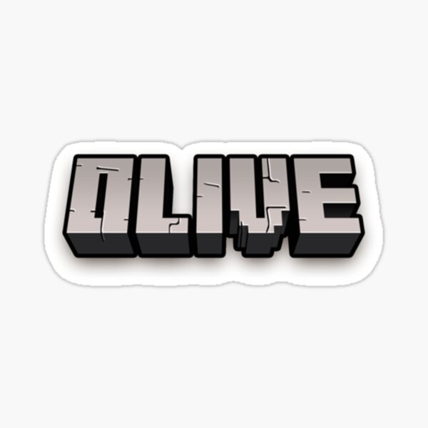 "Olive - Minecraft Nametag - Olive Minecraft Name Label" Sticker for ...