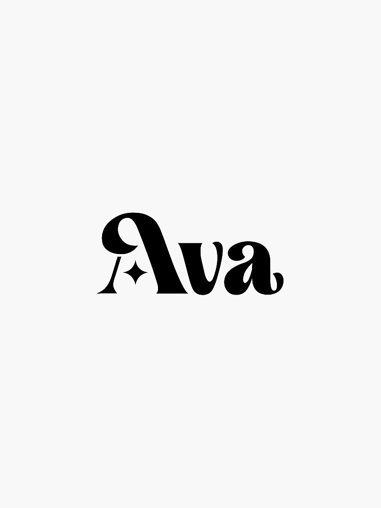 "Ava names for girls, names that start with a" Sticker for Sale by ...